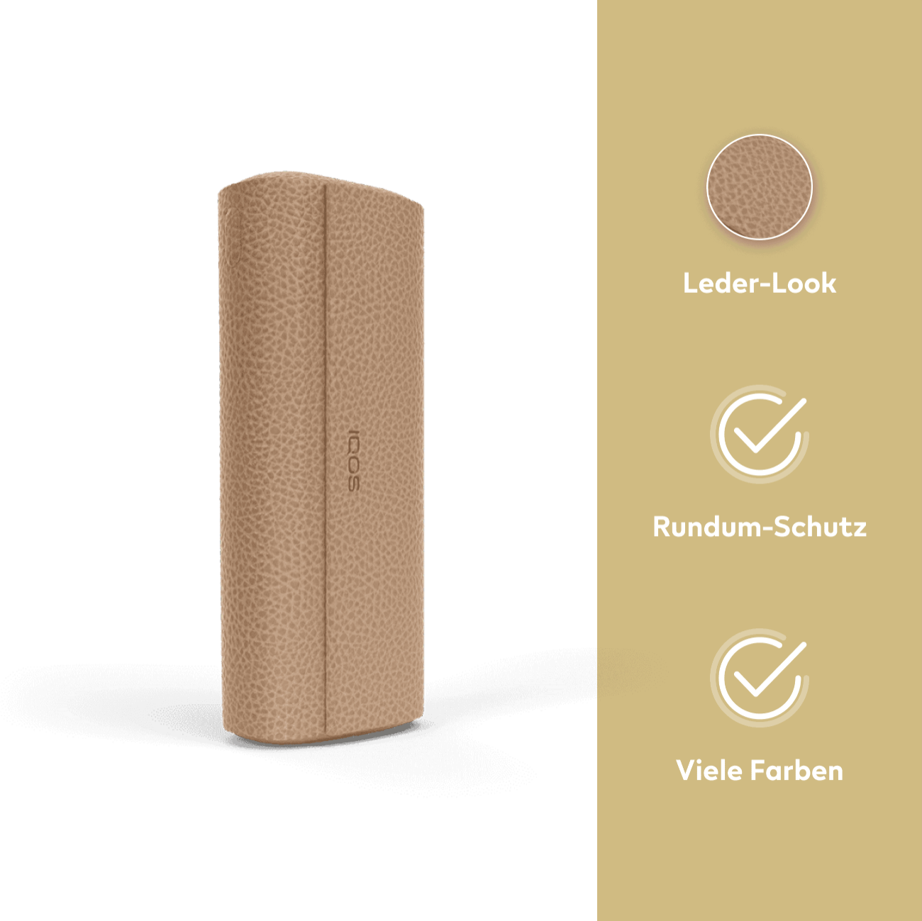 IQOS ILUMA Prime Full Wrap Golden Khaki - Leder-Look | IQOS DE