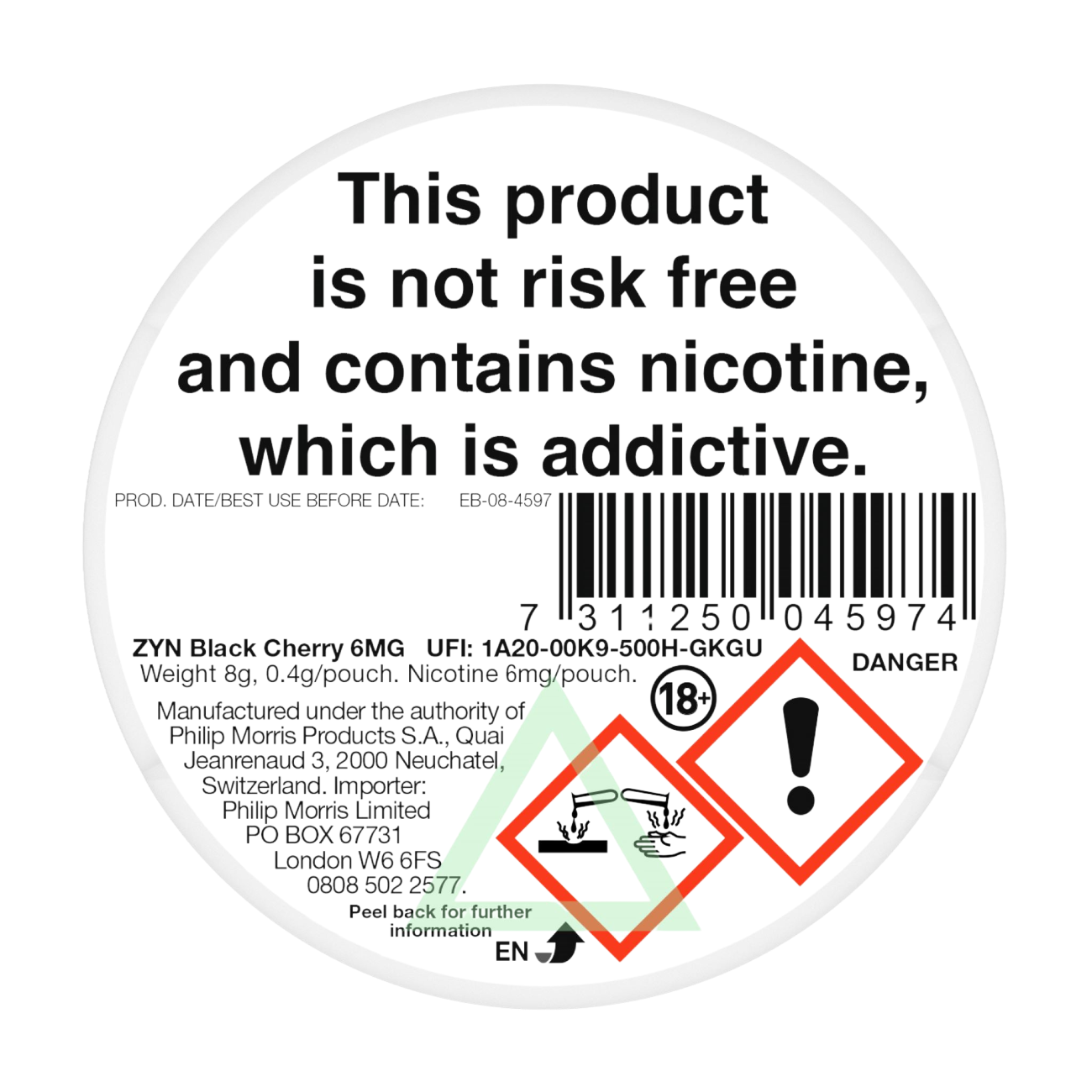 Buy ZYN Black Cherry MINI - 6mg