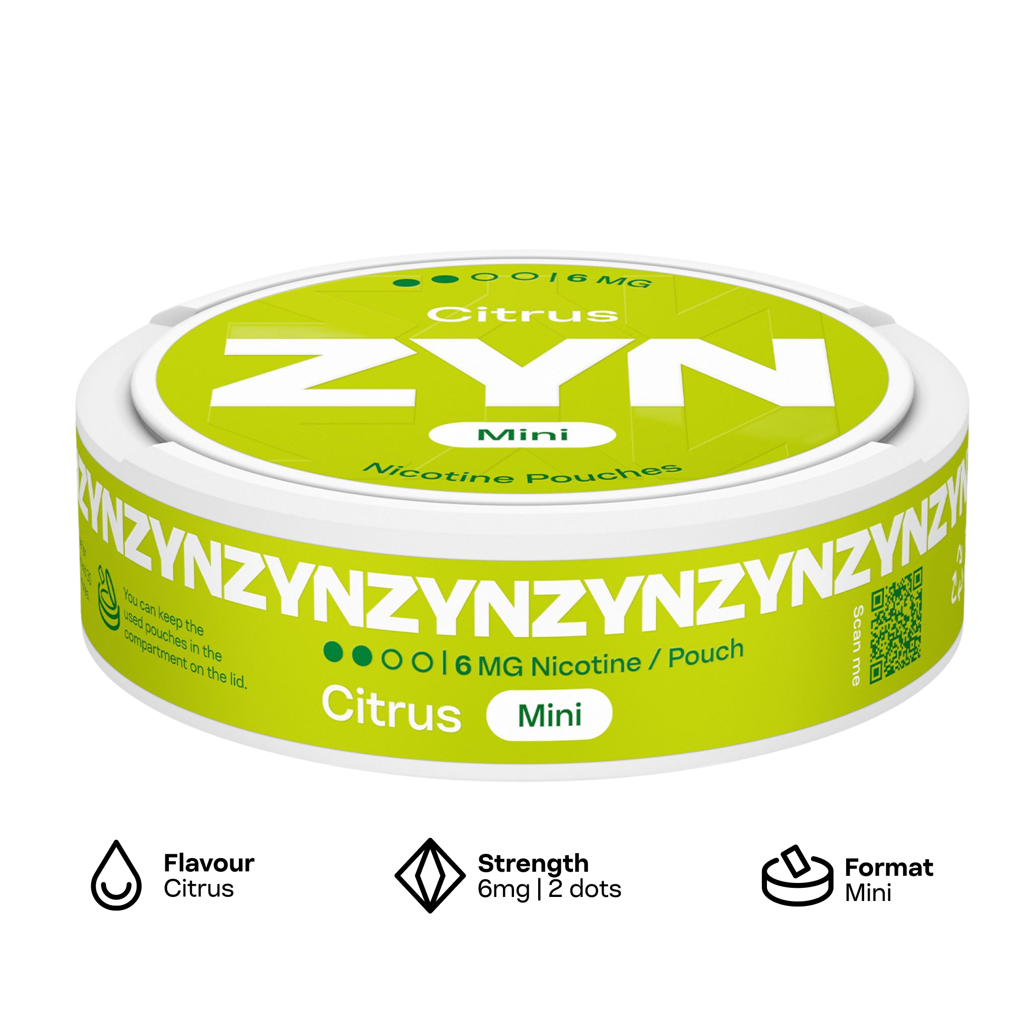 Buy ZYN Citrus Mini Can - Strong Nicotine Pouches | UK