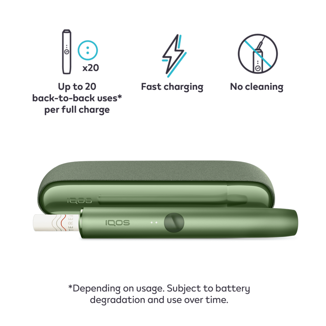 Buy New Heating Tobacco Devices Moss Green lLUMA | IQOS Philippines