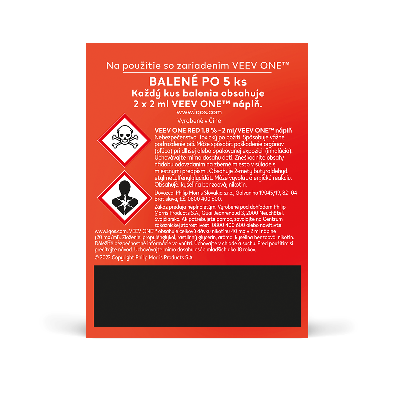 Kúp VEEV One Red kartón: 5x2 náplne | IQOS SK